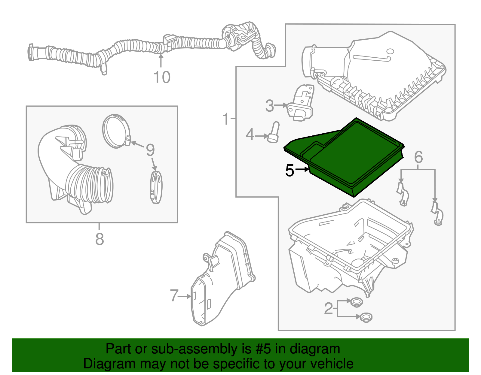 2010-2014 Ford Mustang Motorcraft™ Engine Air Filter FA-1897 | Miracle ...
