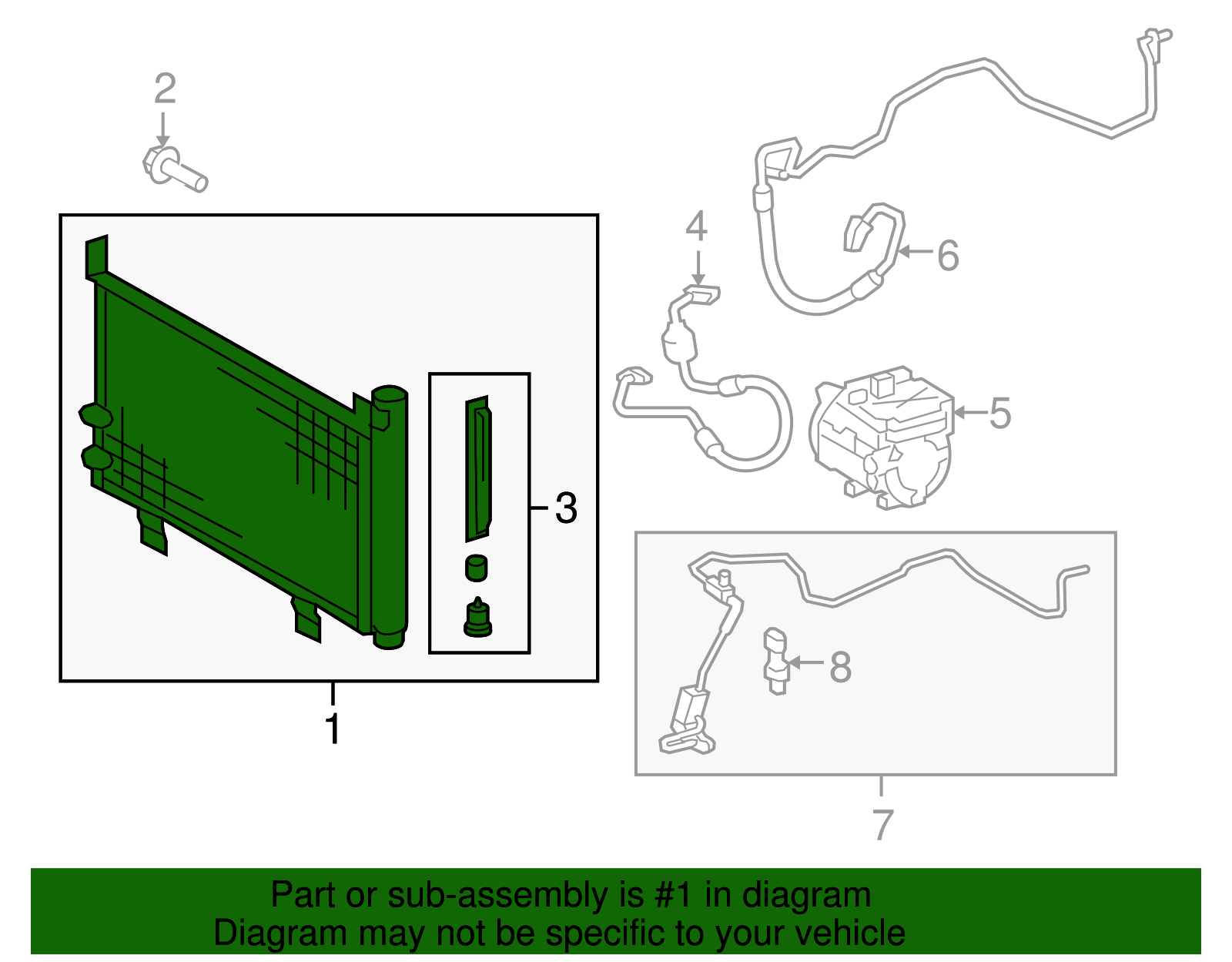 2007-2011 Toyota Camry Condenser Assembly 88460-AZ035 | Toyota Parts Center
