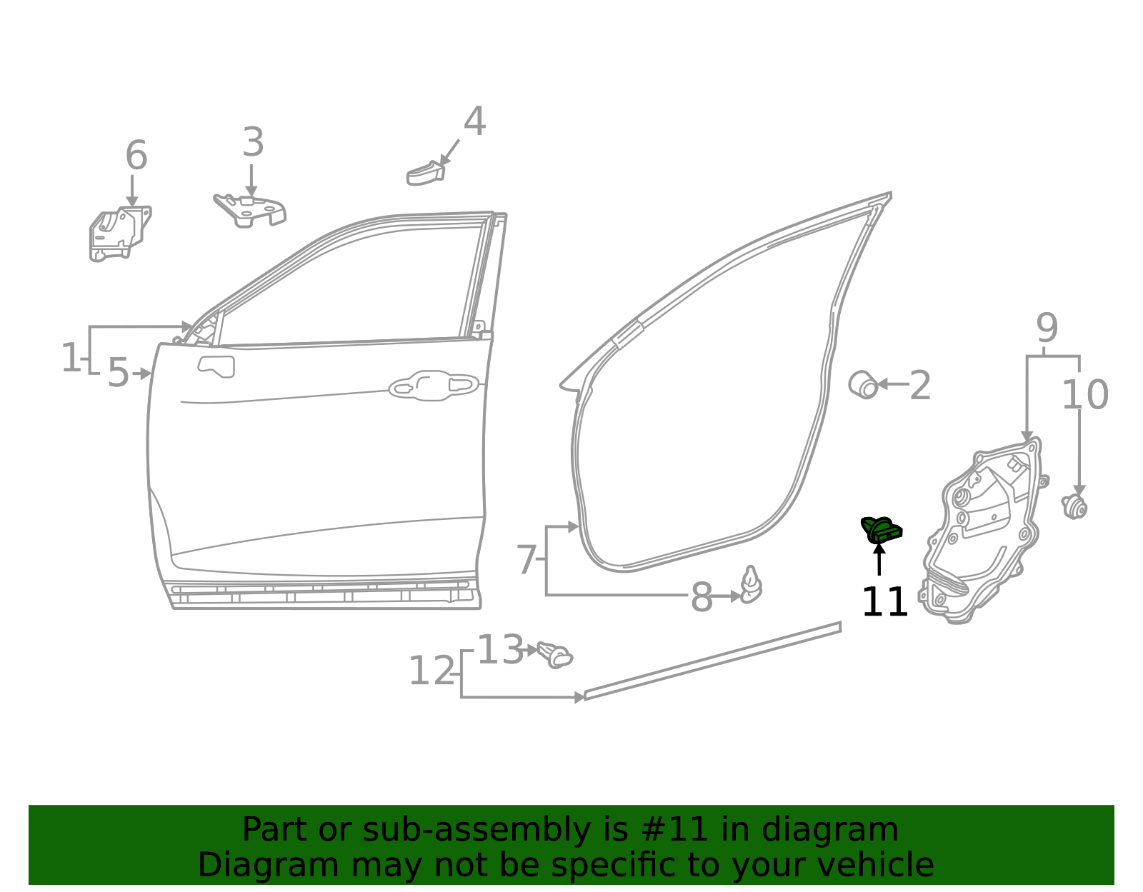Genuine Official Toyota Door Access Cover Clip part# 67869-0E010 for ...