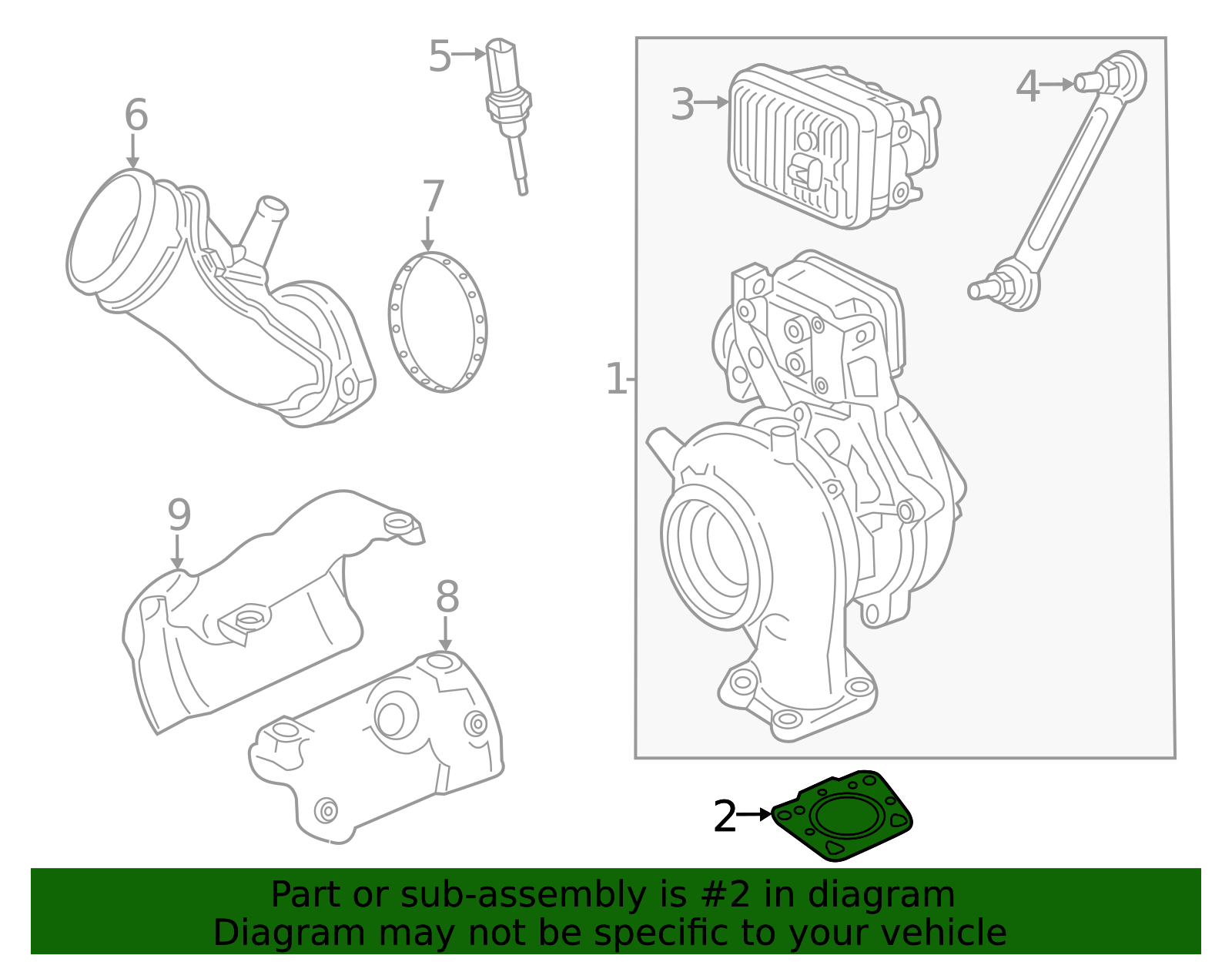 2017-2023 GM Turbocharger Gasket 12677294 GM | GMPartsDirect.com