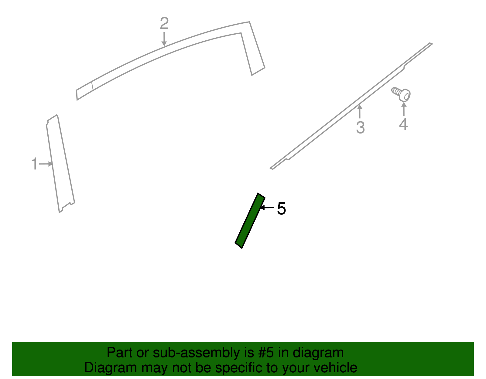 84127-1W000 - Stone Guard 2012-2017 Kia Rio | Kia.Parts Store