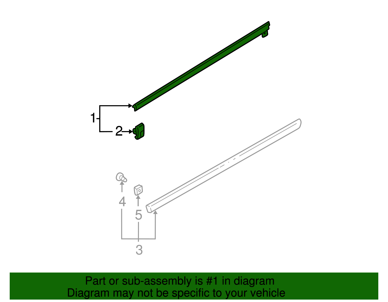 2002-2007 Subaru Impreza Belt Weather-Strip 61280FE001 | Subaru Parts Guys