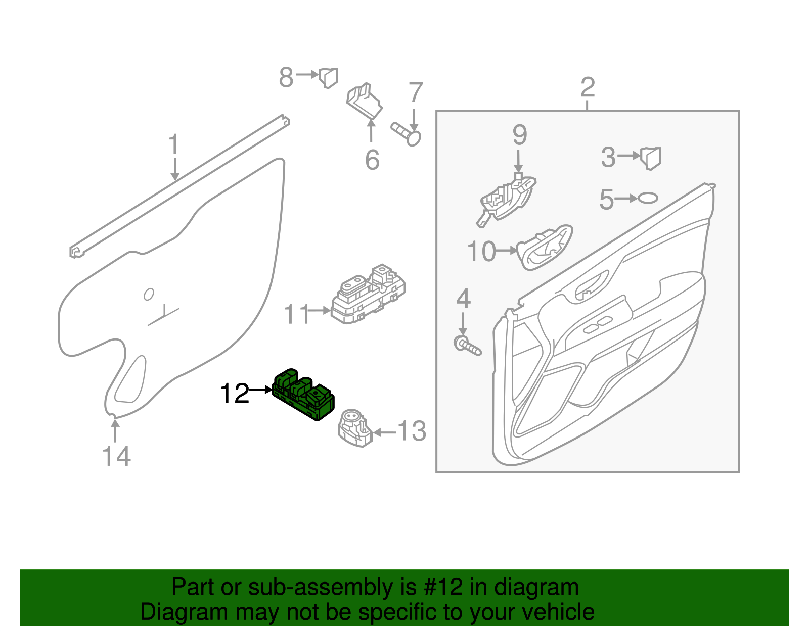 93571-H9100 - Window Switch 2018-2023 Kia Rio | Kia.Parts Store