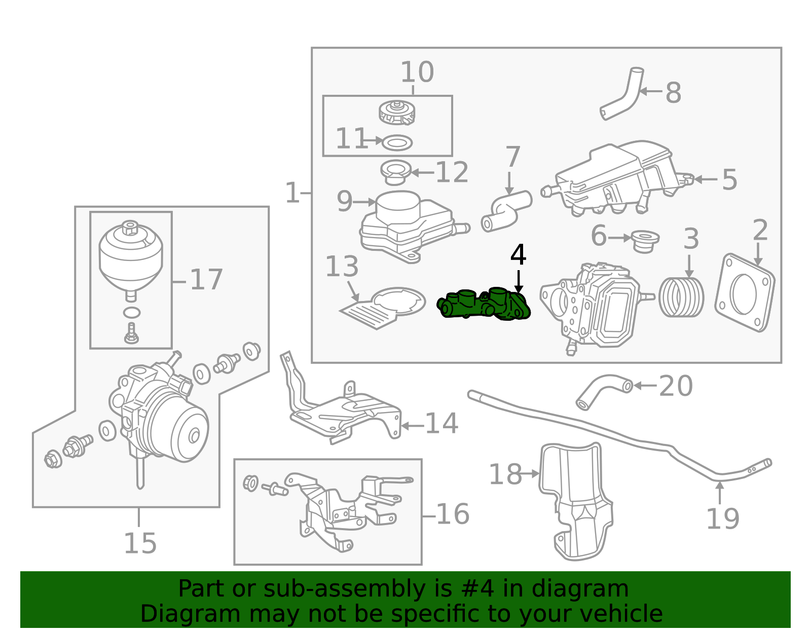 01461-SNC-G01 - Master Cylinder Set - 2009-2015 Honda Civic | Genuine ...
