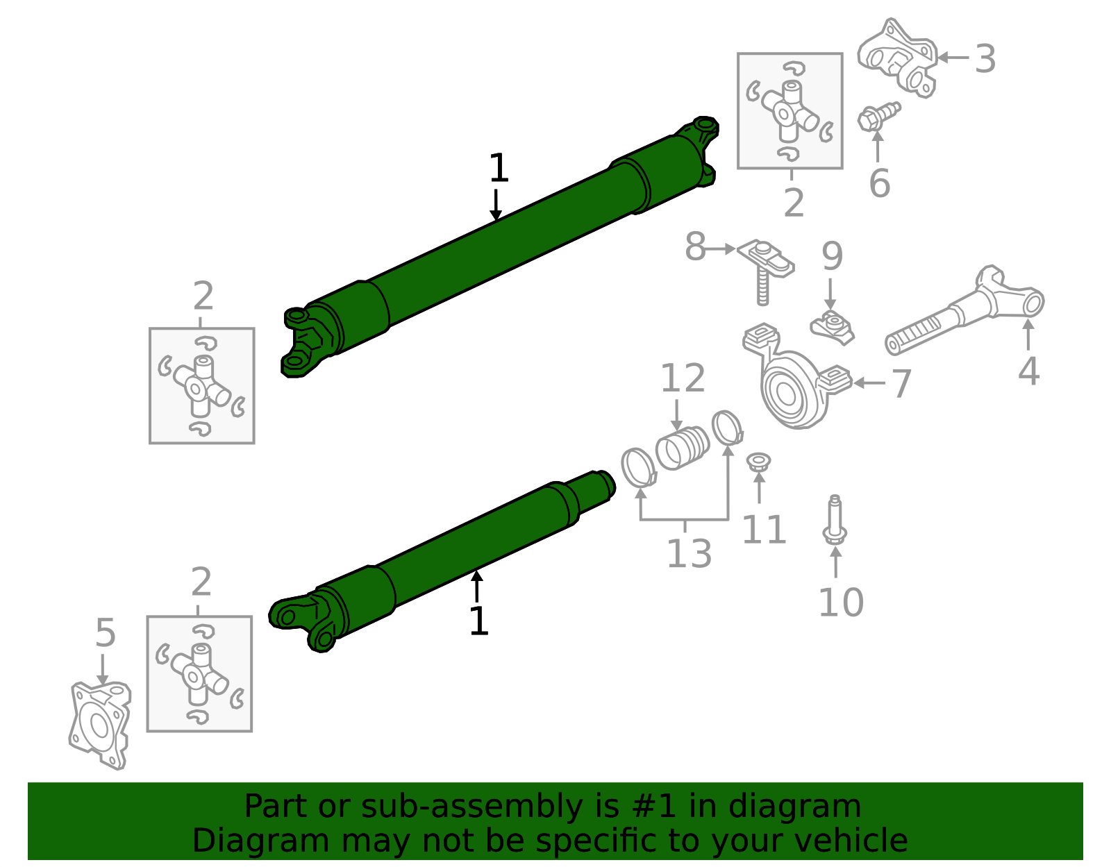 2018-2025 Ford | Drive Shaft | JL1Z-4R602-U | Walls' Ford Parts