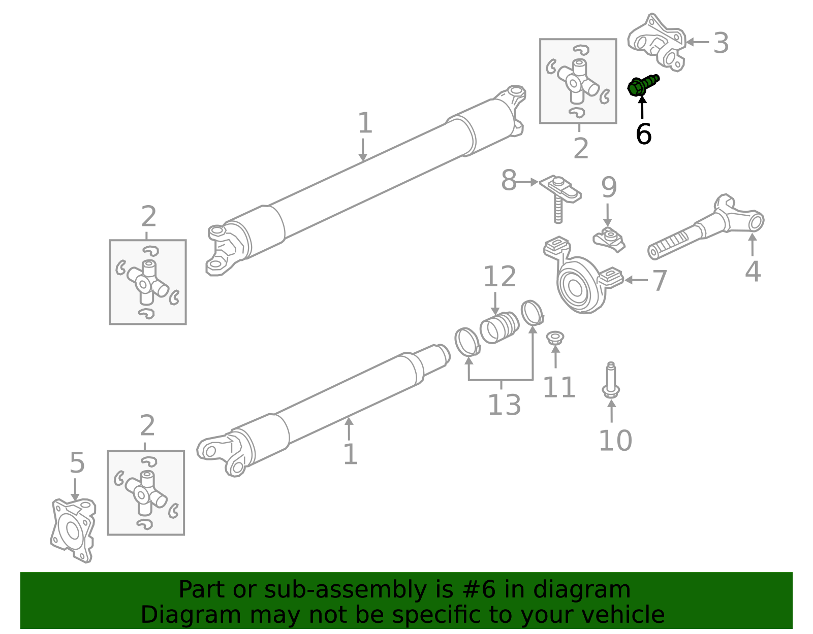 N811880-S100 - Drive Shaft Bolt 2015-2025 Ford | Ford Parts Direct
