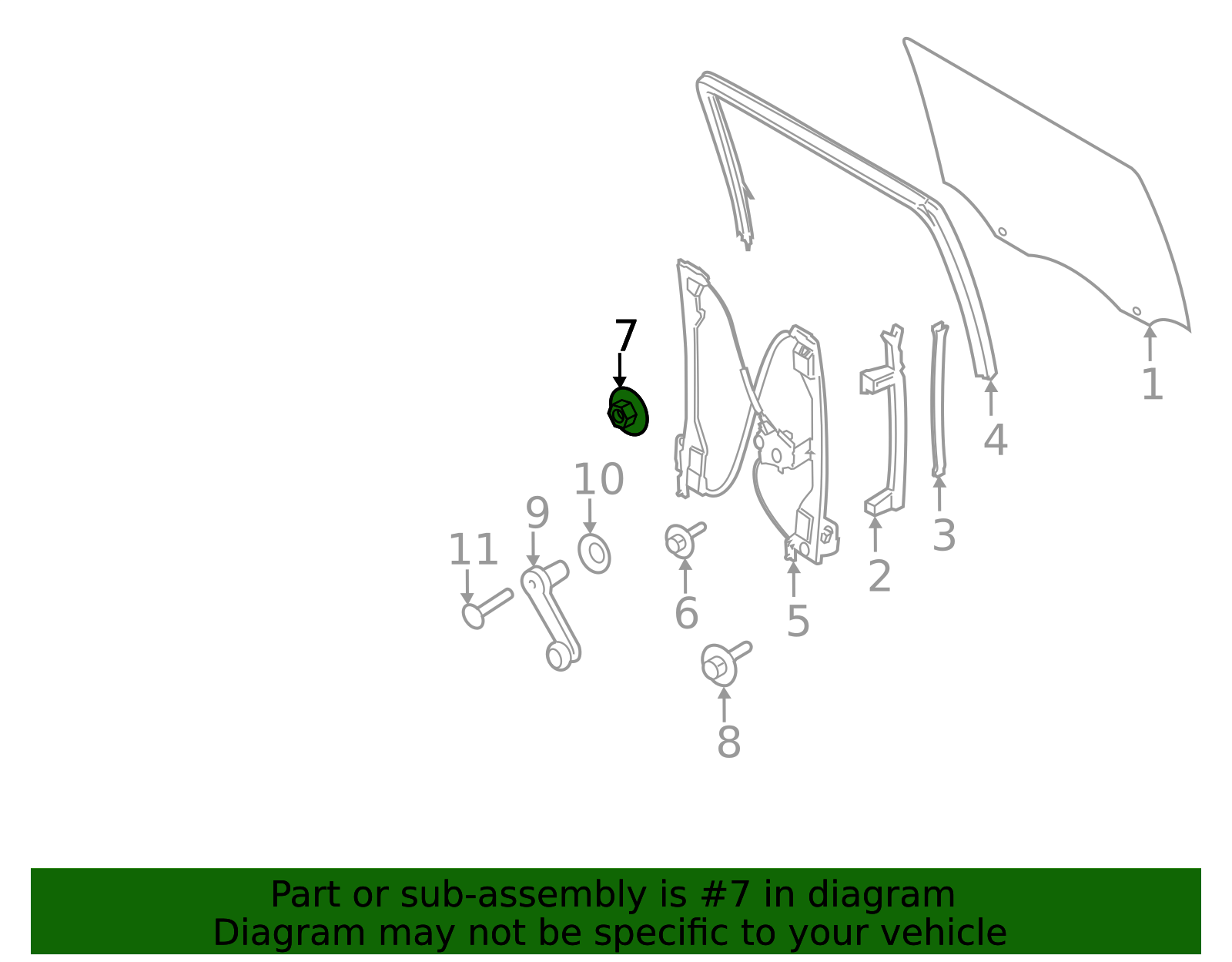 Window Regulator Nut W711059-S442 | OEM Parts Online