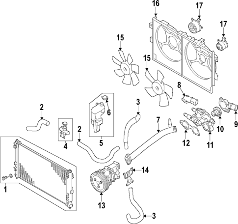 Cooling System for 2014 Mitsubishi Outlander Sport | Mitsubishi Parts ...