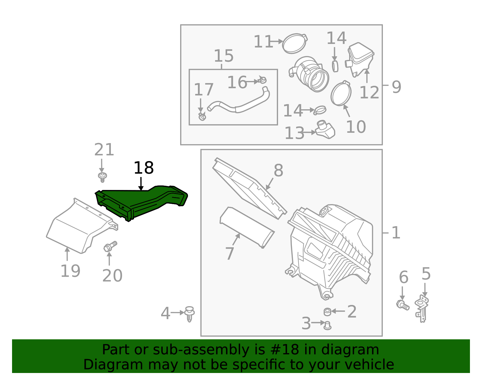 28210-S9200 - Air Inlet Duct 2020-2025 Kia Telluride | Kia.Parts Store