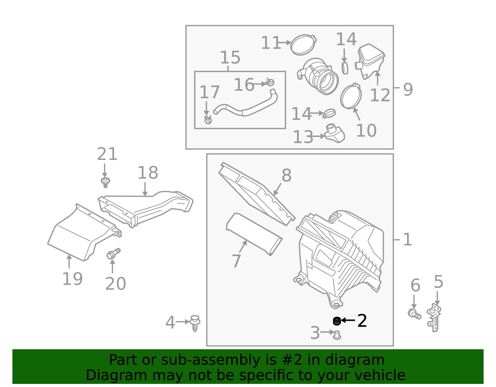 28160-3R030 - Air Cleaner Assembly Mount Cushion 2011-2025 Kia | Kia ...