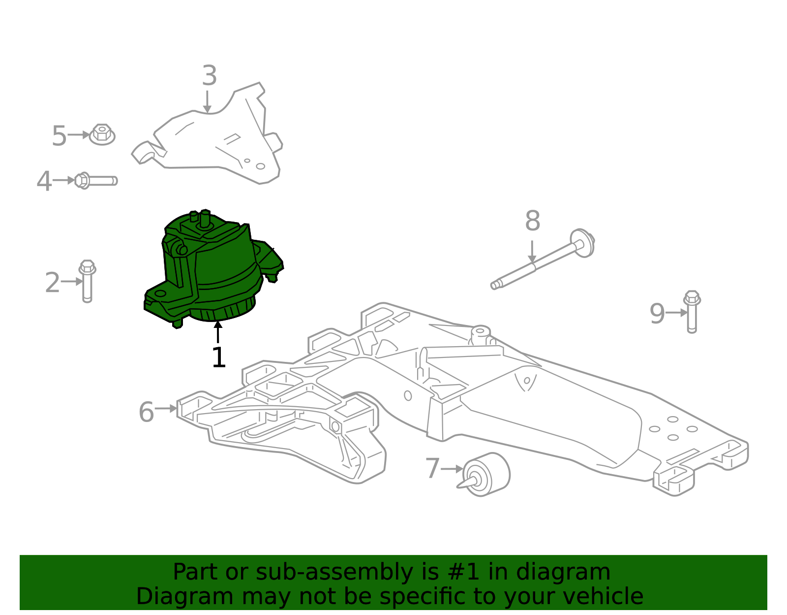 2017-2020 Jaguar F-Pace Motor Mount T4A1060 | JaguarParts.com
