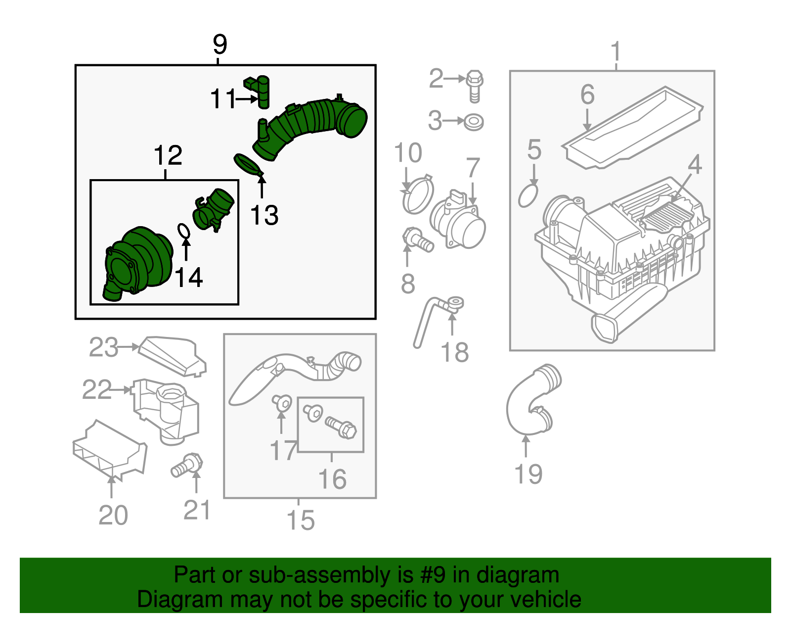 2009-2014 Volkswagen Hose Assembly 1K0-129-654-BC | VW Direct Auto Parts