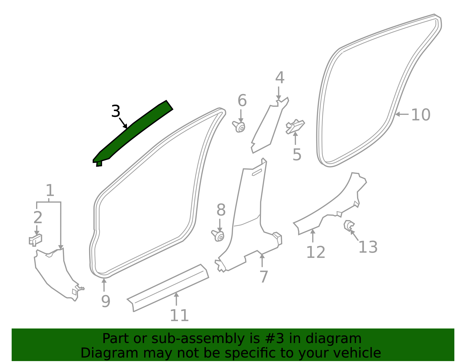 2019-2025 Nissan Altima Windshield Pillar Trim 76912-6CA0A | Bill Kay ...