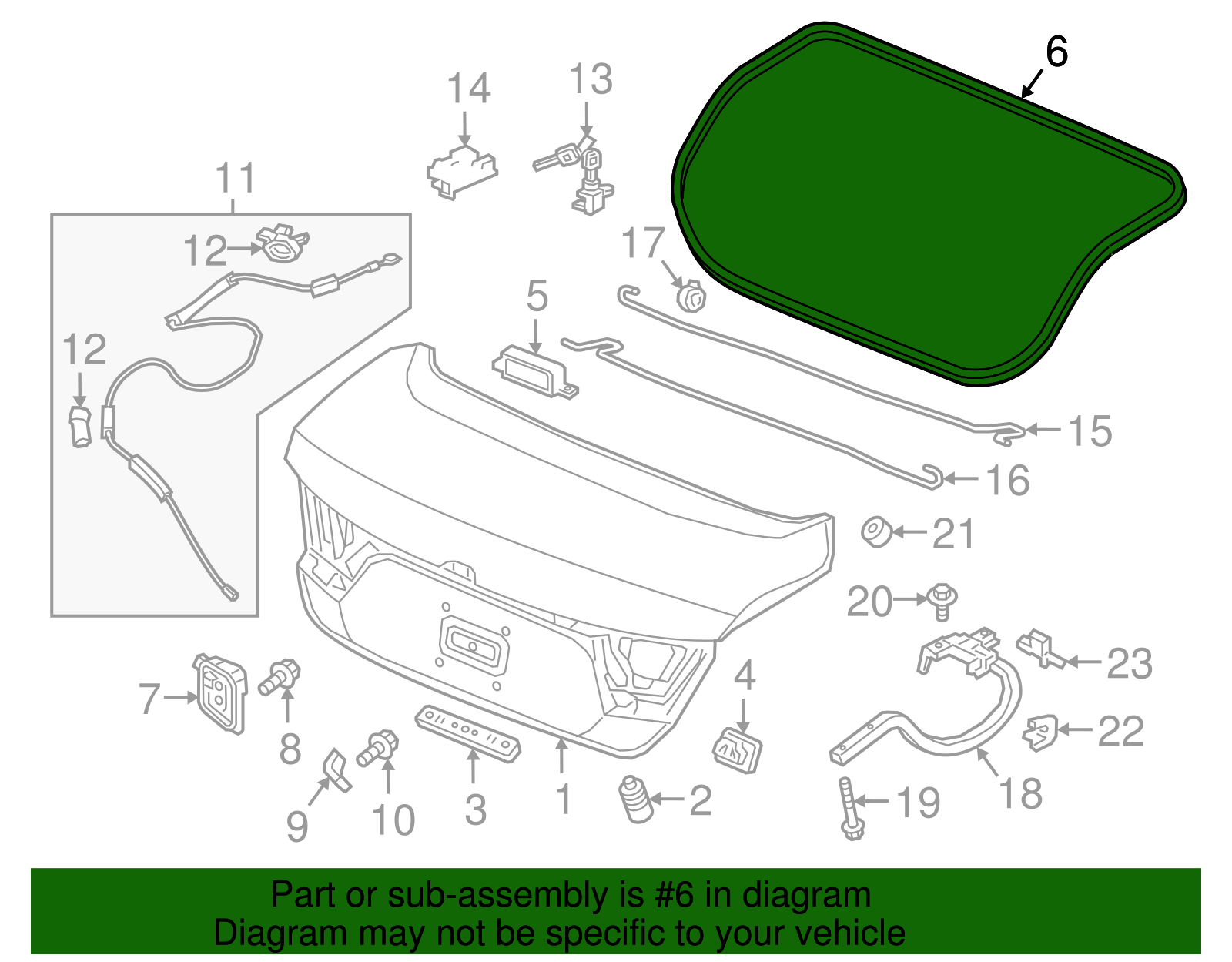 74865-TVA-A01 - Weatherstrip Trunk Lid - 2018-2020 Honda Accord | Honda ...