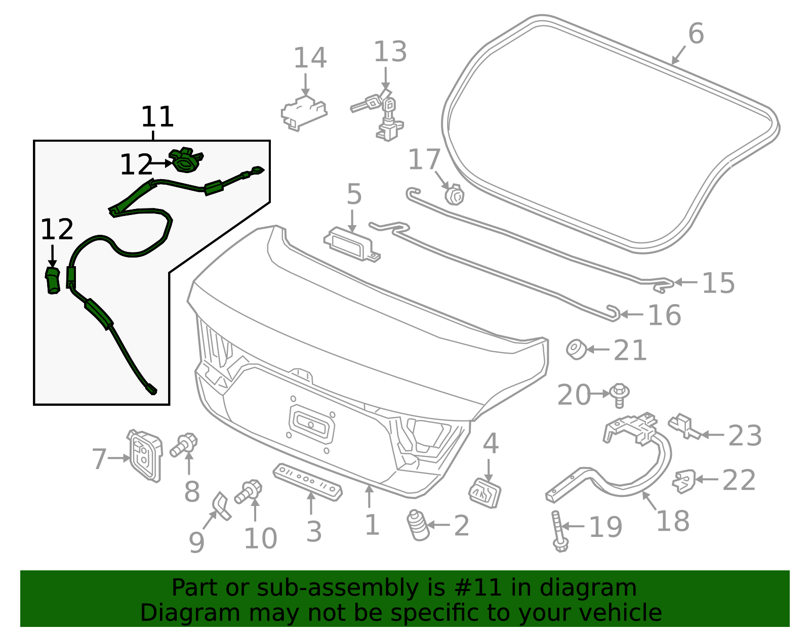 74880-TVA-A11 - Cable Trunk Open (Emergency) - 2018-2020 Honda Accord ...
