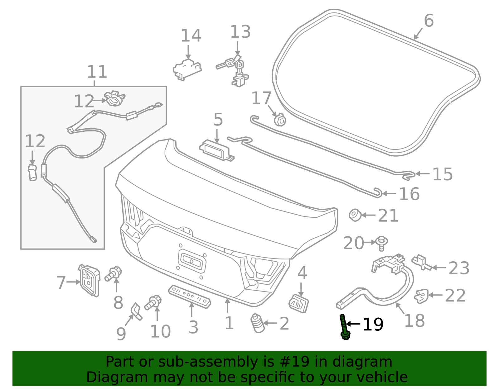 90109-TVA-000 - High-Quality Deck Lid Hinge Bolt for 2018-2025 Honda ...