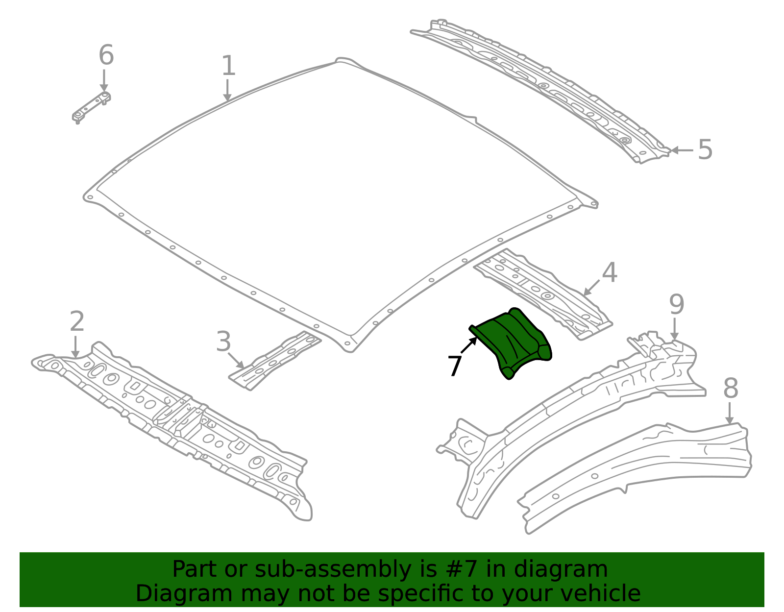 2022-2025 Toyota GR86 2022-2024 Toyota GR86 - Roof Panel Reinforcement ...