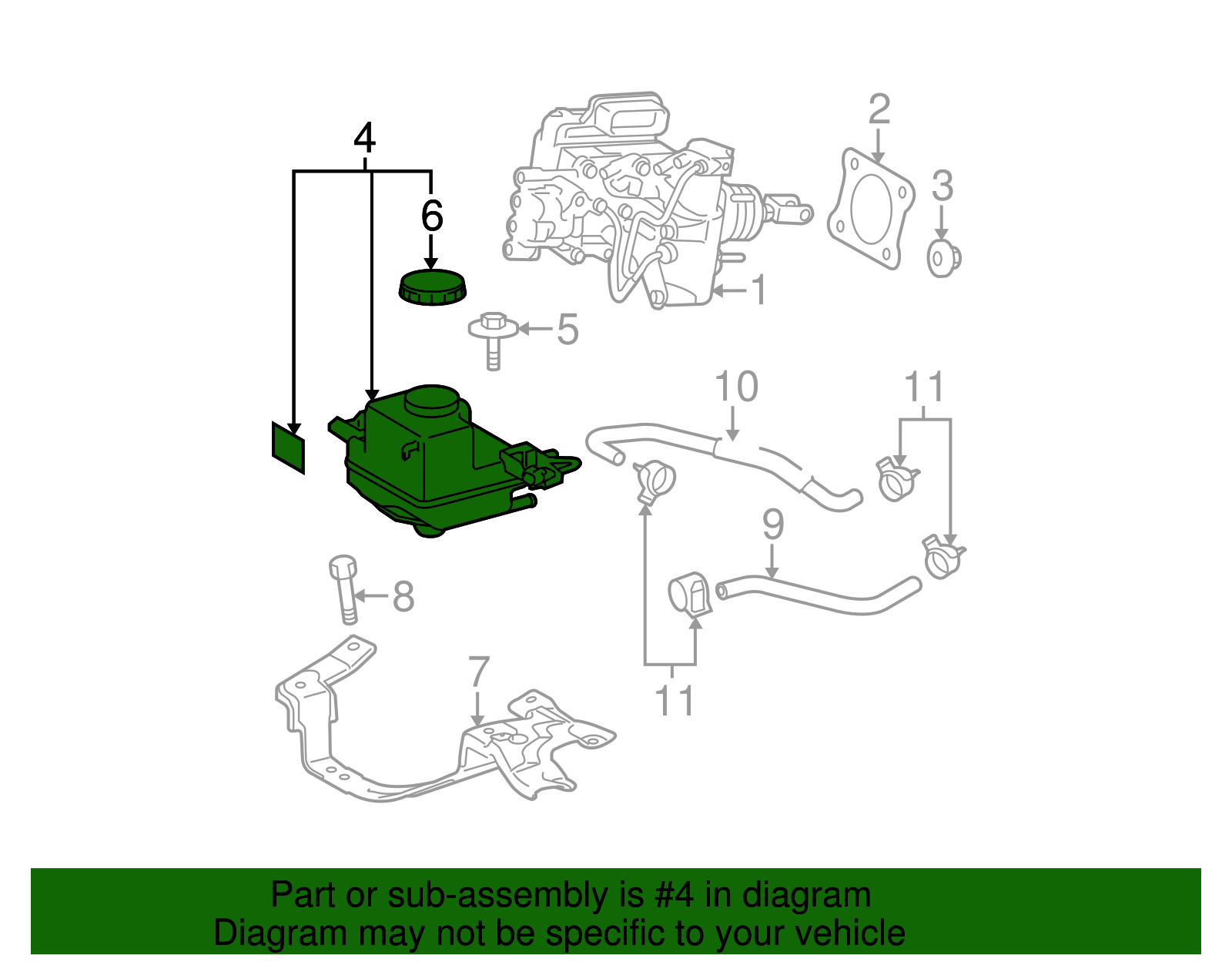 2010-2017 Toyota Master Cylinder Reservoir 47220-47080 | Toyota Parts ...