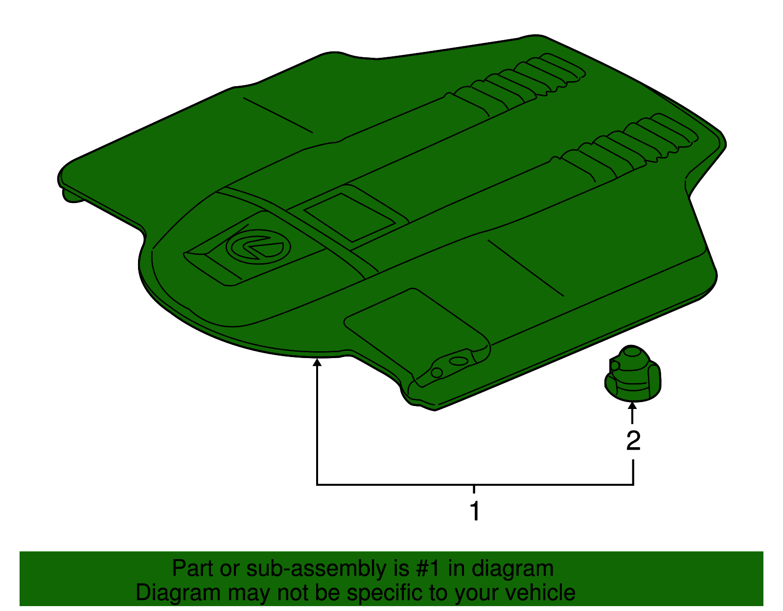 11209-38020 - Engine Cover - 2008-2016 Lexus LS600h | My L Parts