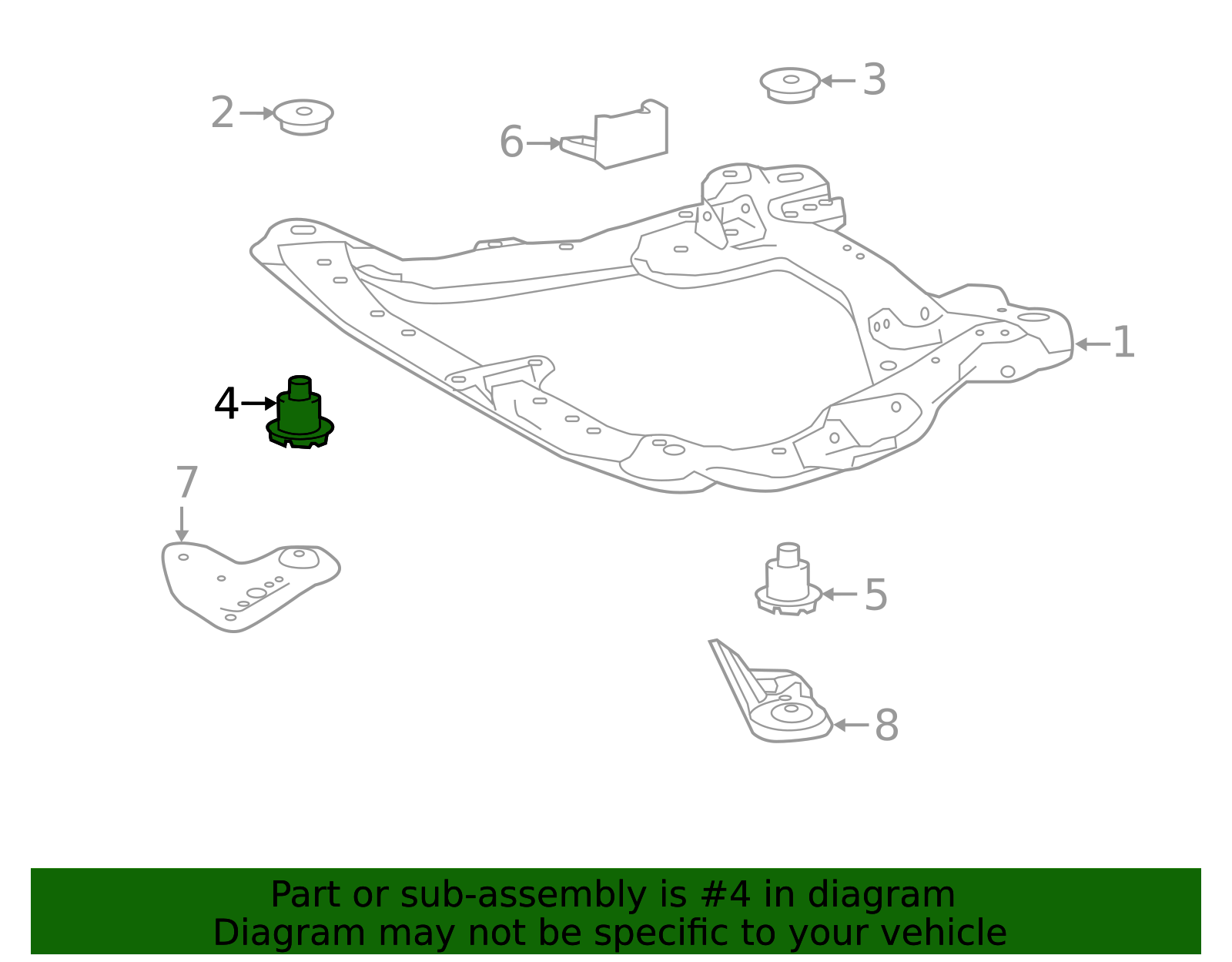 2005-2018 Toyota Front Brace Insulator 52211-06080 | MotorMotor