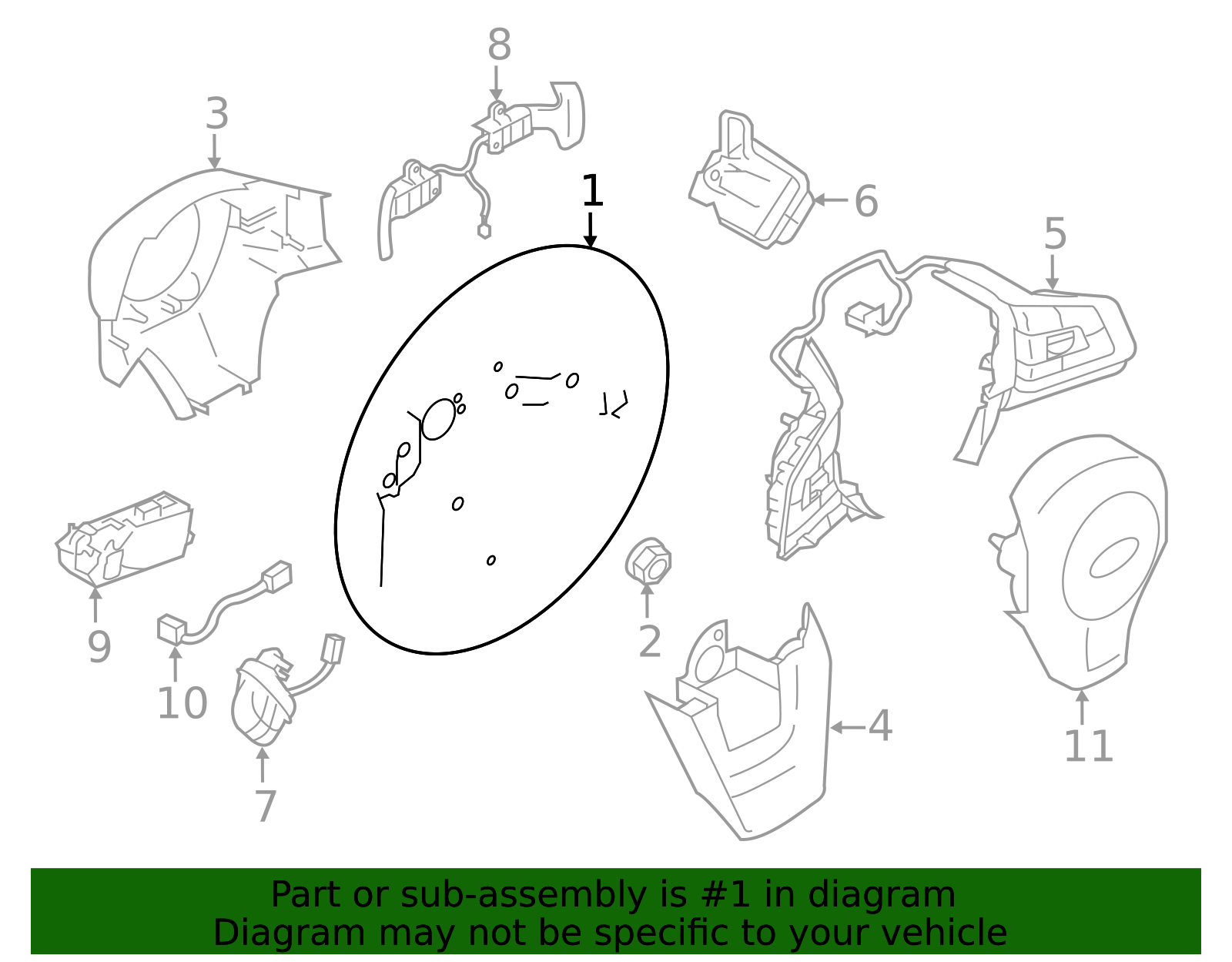 34312FL001VH - Steering Wheel 2018-2024 Subaru | Subaru Parts Exchange