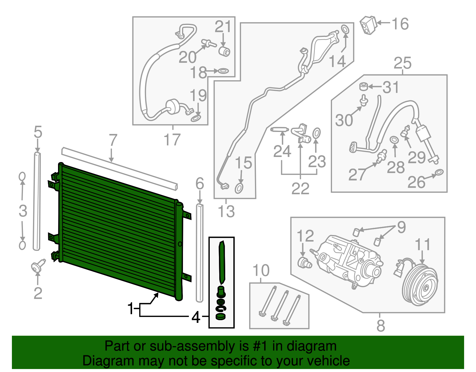 2017-2022 Ford A/C Condenser HC3Z-19712-E | Miracle Ford Parts
