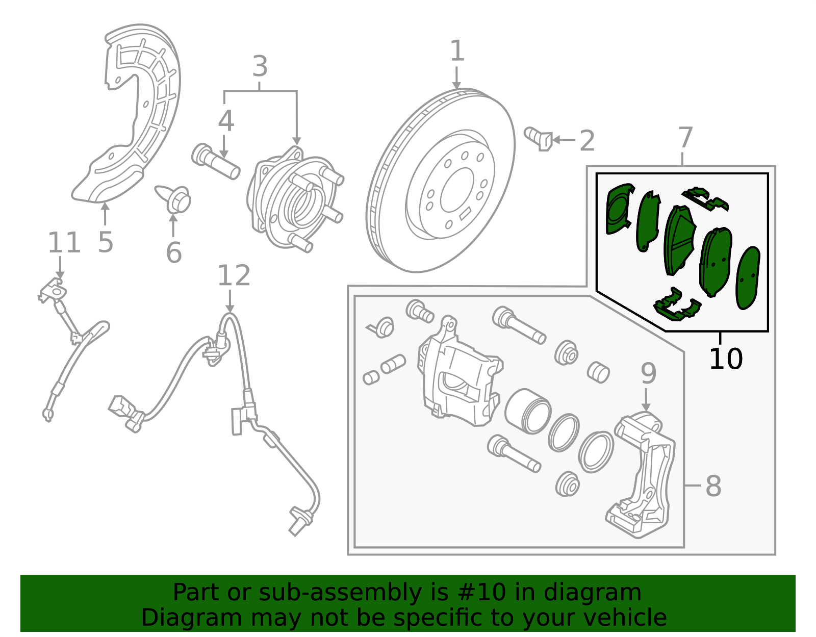 2016-2019 Hyundai Sonata Brake Pads 58101-E6A10 | MotorMotor