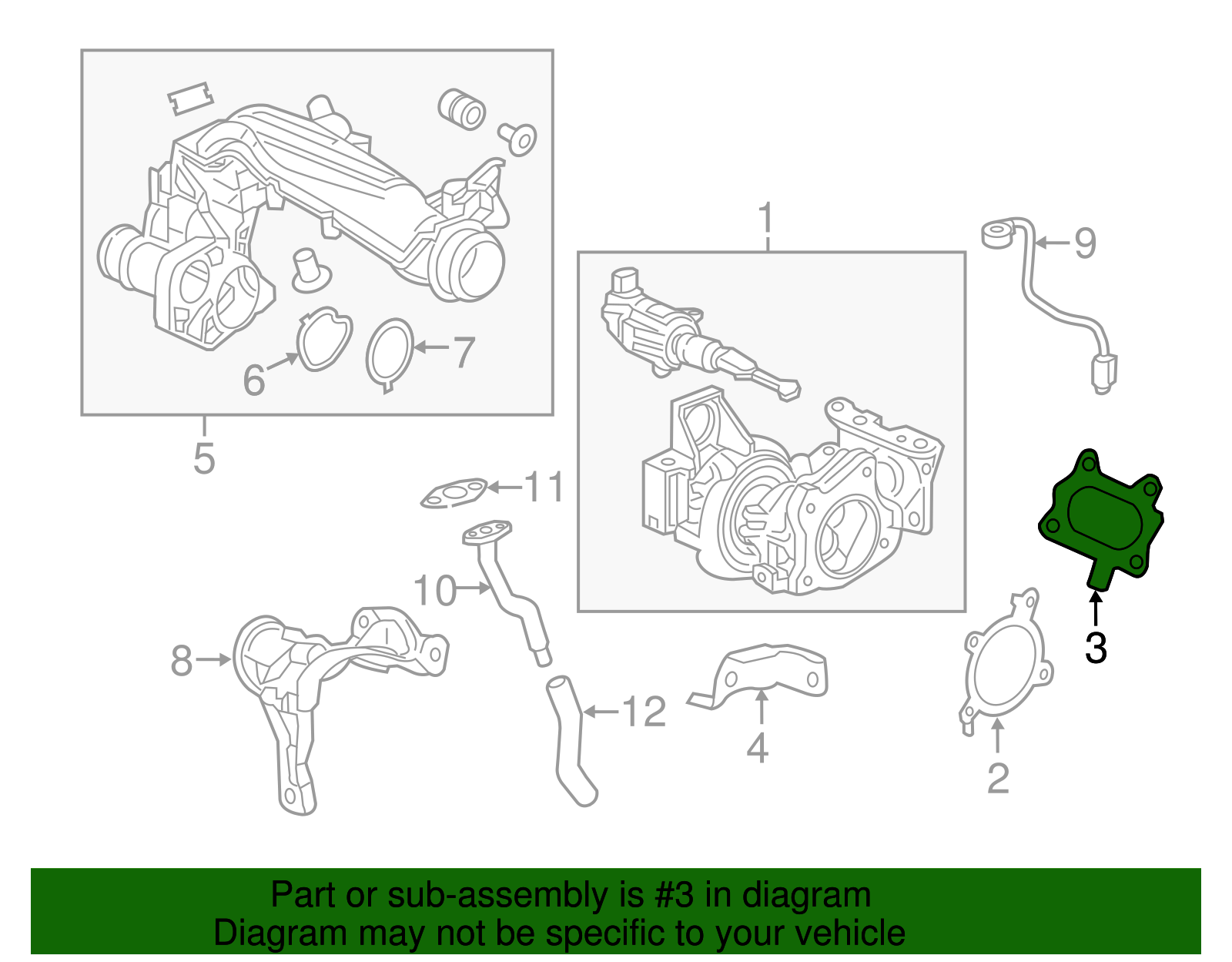 18233-59B-004 - 2016-2022 Honda - Gasket A Turbocharger | Honda Parts Cheap