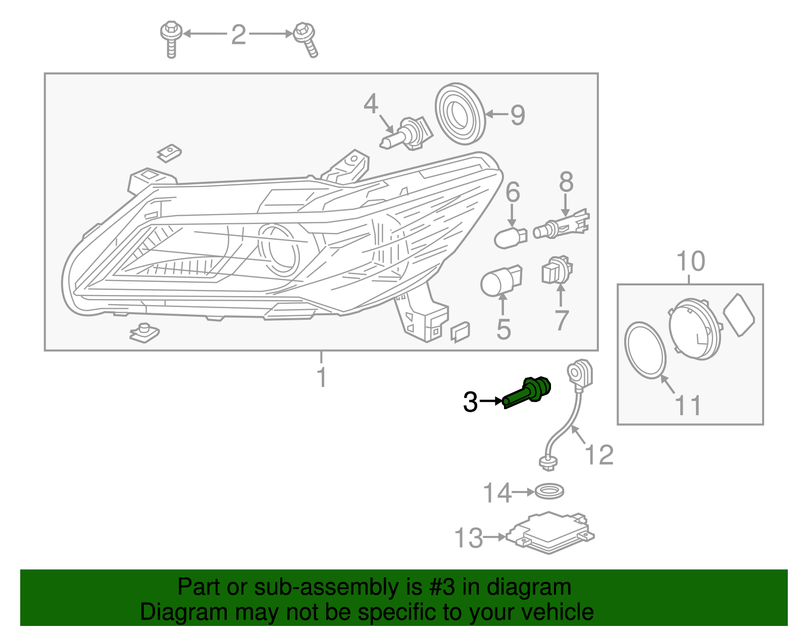 33116-ST7-003 - Hid Bulb 2007-2015 Acura | Curry Acura Parts