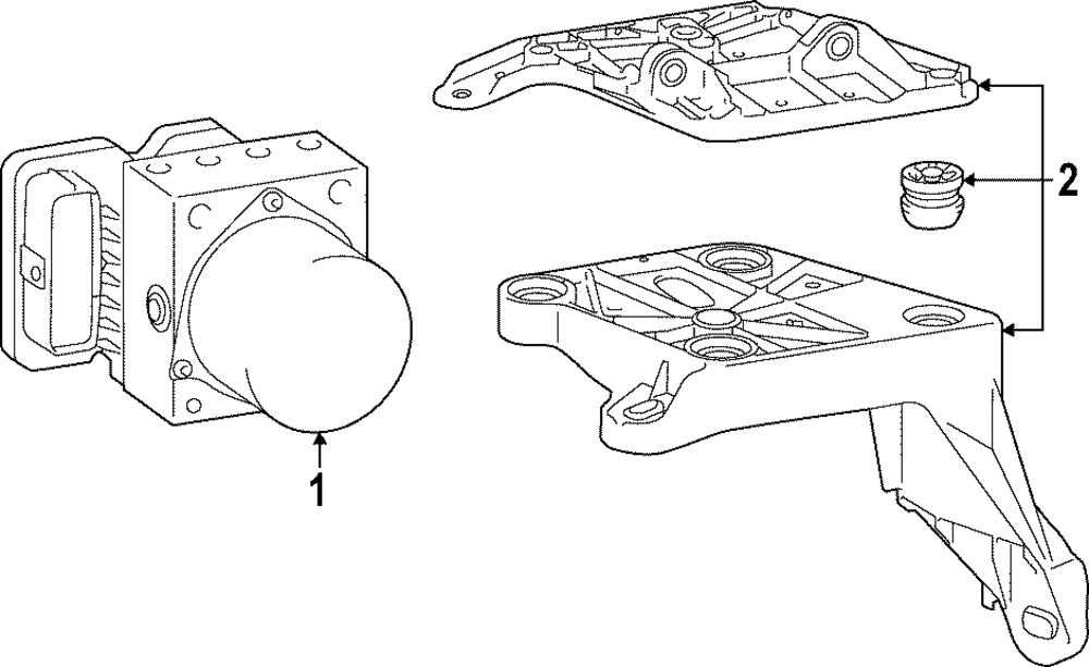 2023-2025 Toyota bZ4X Mount Bracket 44590-42220 | Toyota Parts Center
