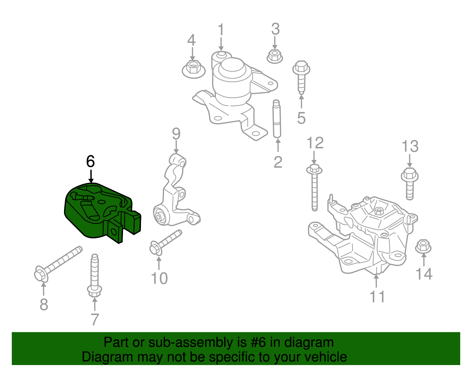 2013-2024 Ford Trans Mount DP5Z-6068-A | OEM Parts Online