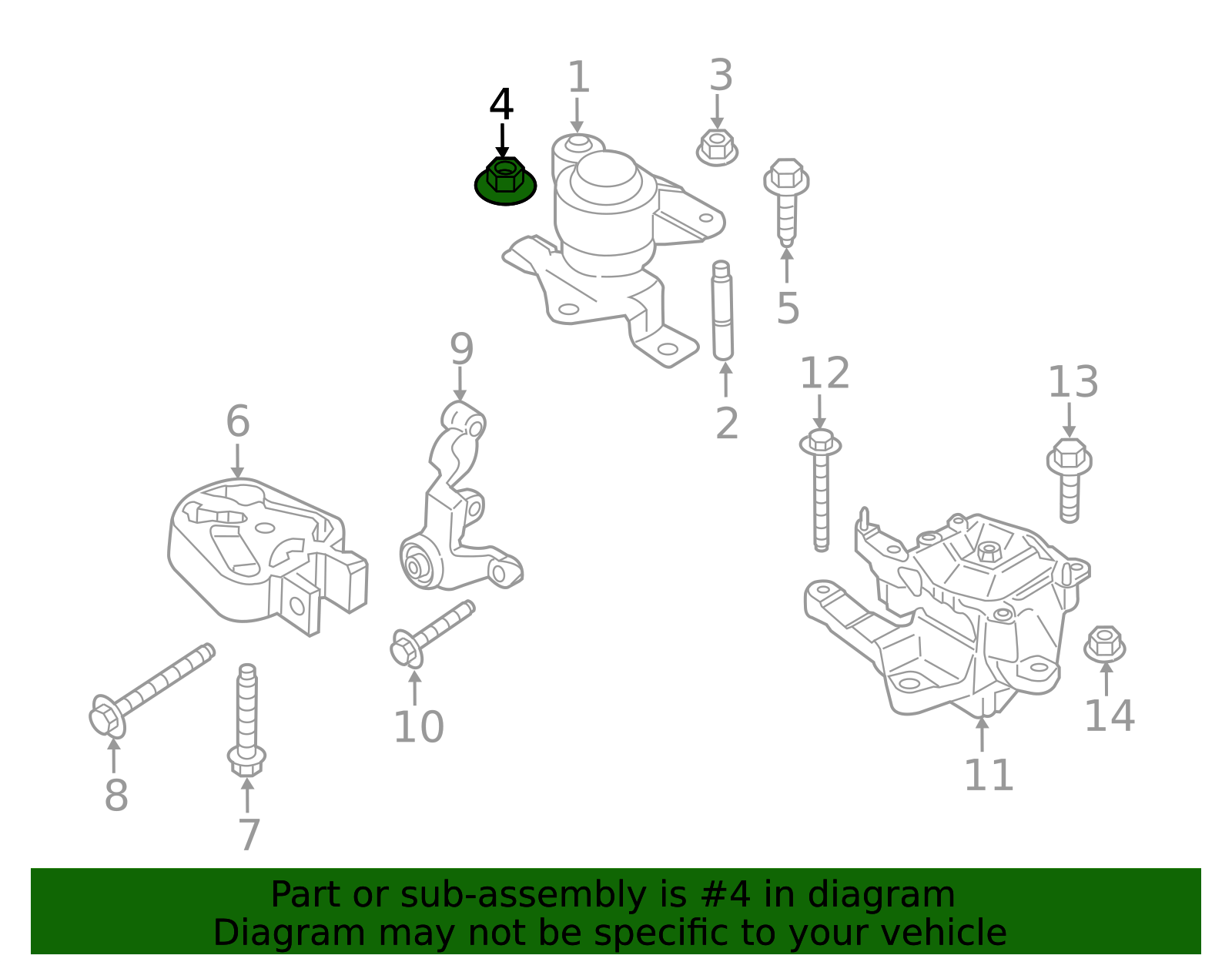 2013-2020 Ford Front Mount Nut -W714991-S442 | TascaParts.com