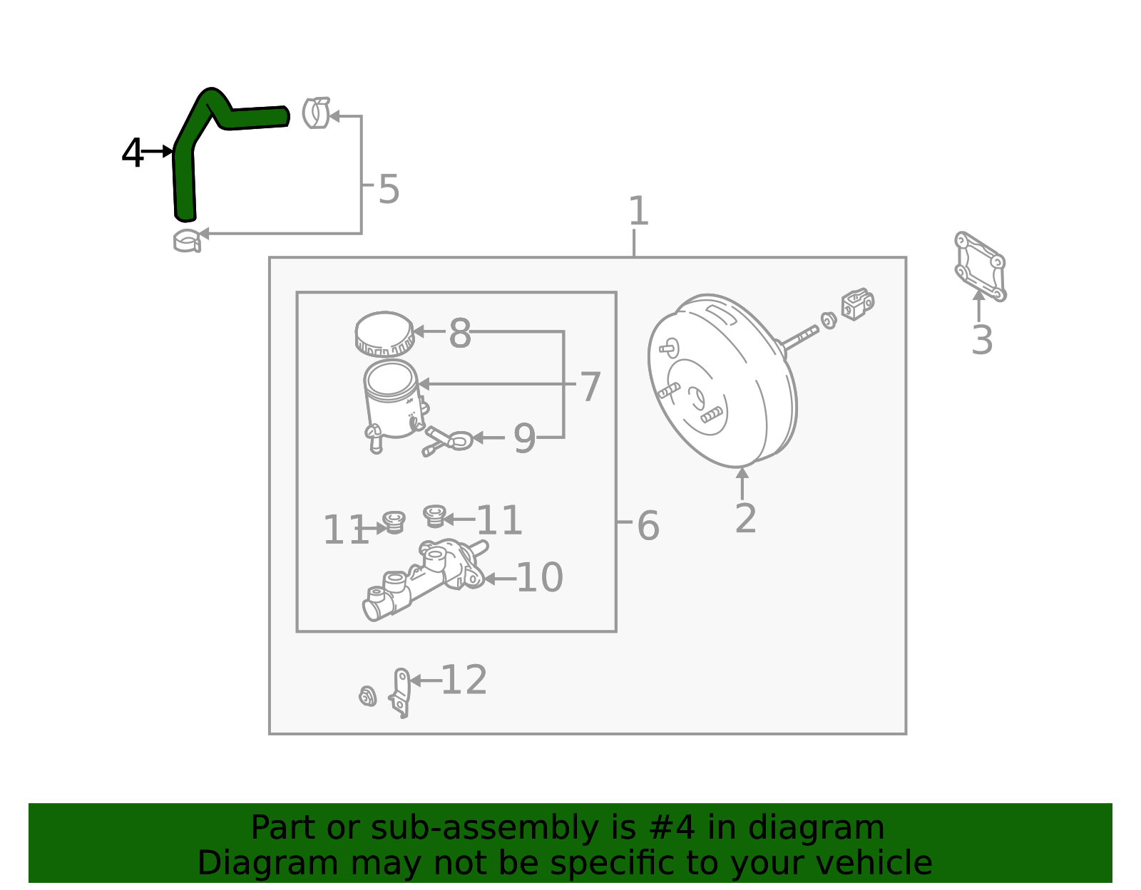 59140-FD100AS - Kia Vacuum Hose 2005 Kia Rio | Performance Auto Parts
