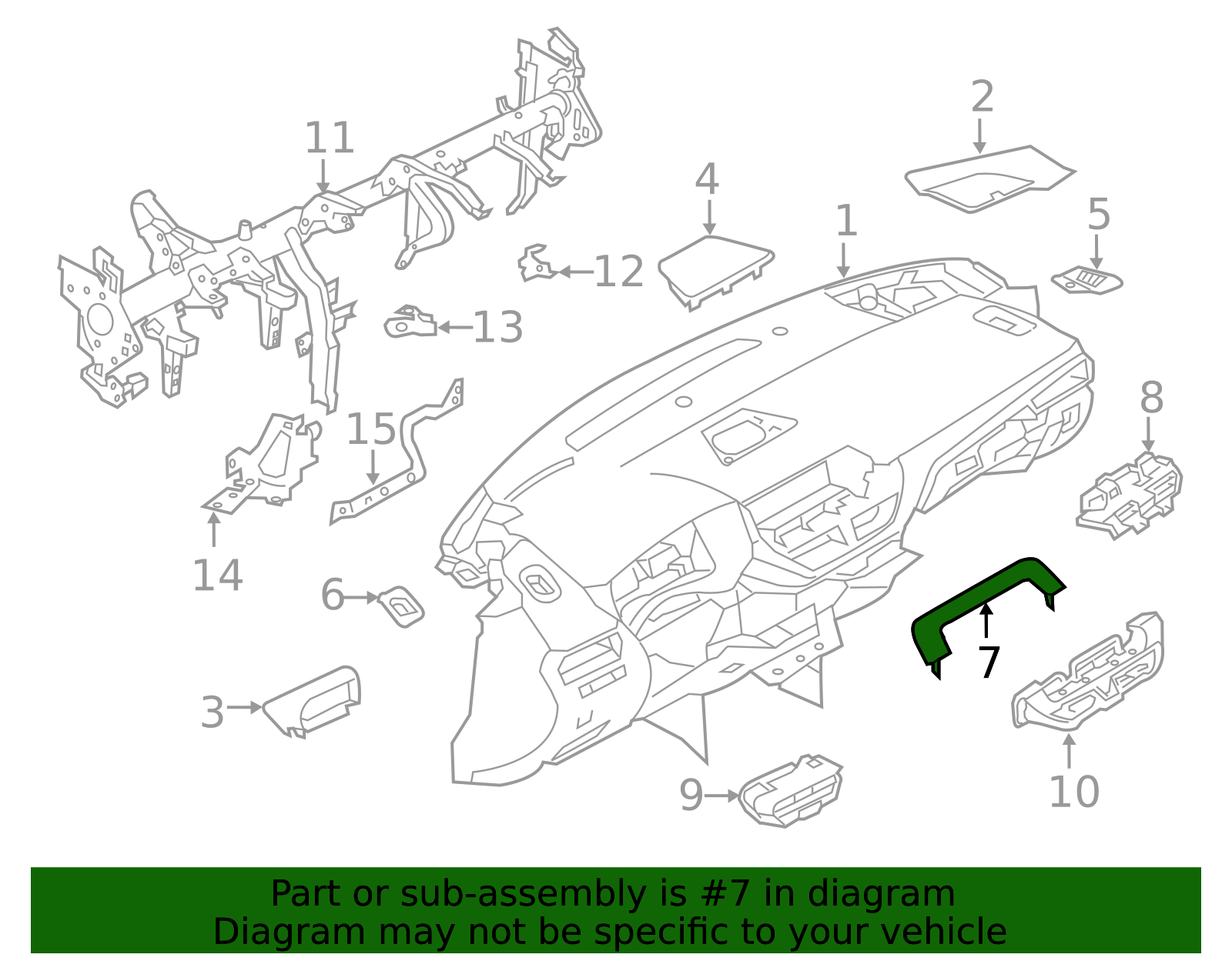 2019-2025 Nissan Altima Center Panel 68260-6CA0A | TascaParts.com