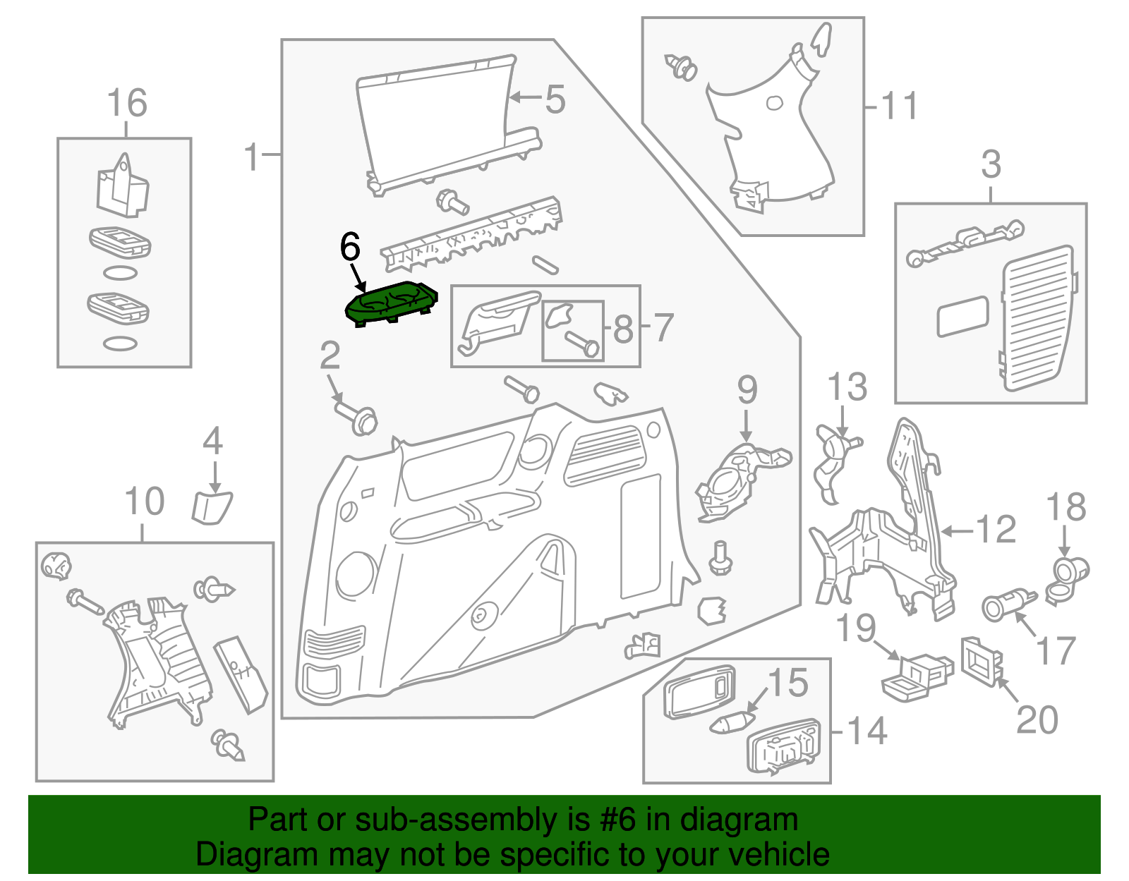 2011-2014 Toyota Sienna Cup Holder 64745-08010-B0 | Toyota Parts Center