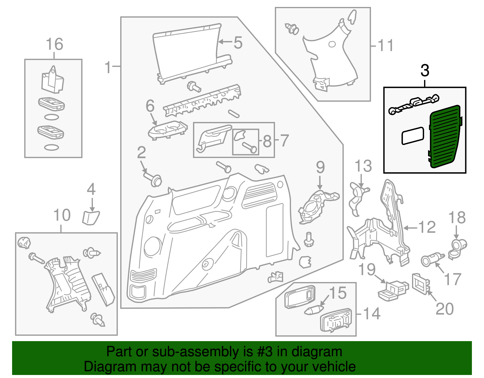 Genuine Toyota Cover part# 64707-08010-B1 for 2015-2020 Toyota Sienna ...