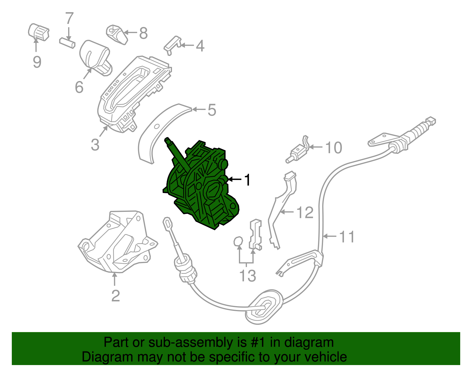 54200-TLA-A64 - Gear Shift Assembly 2017-2022 Honda CR-V | Honda Parts ...