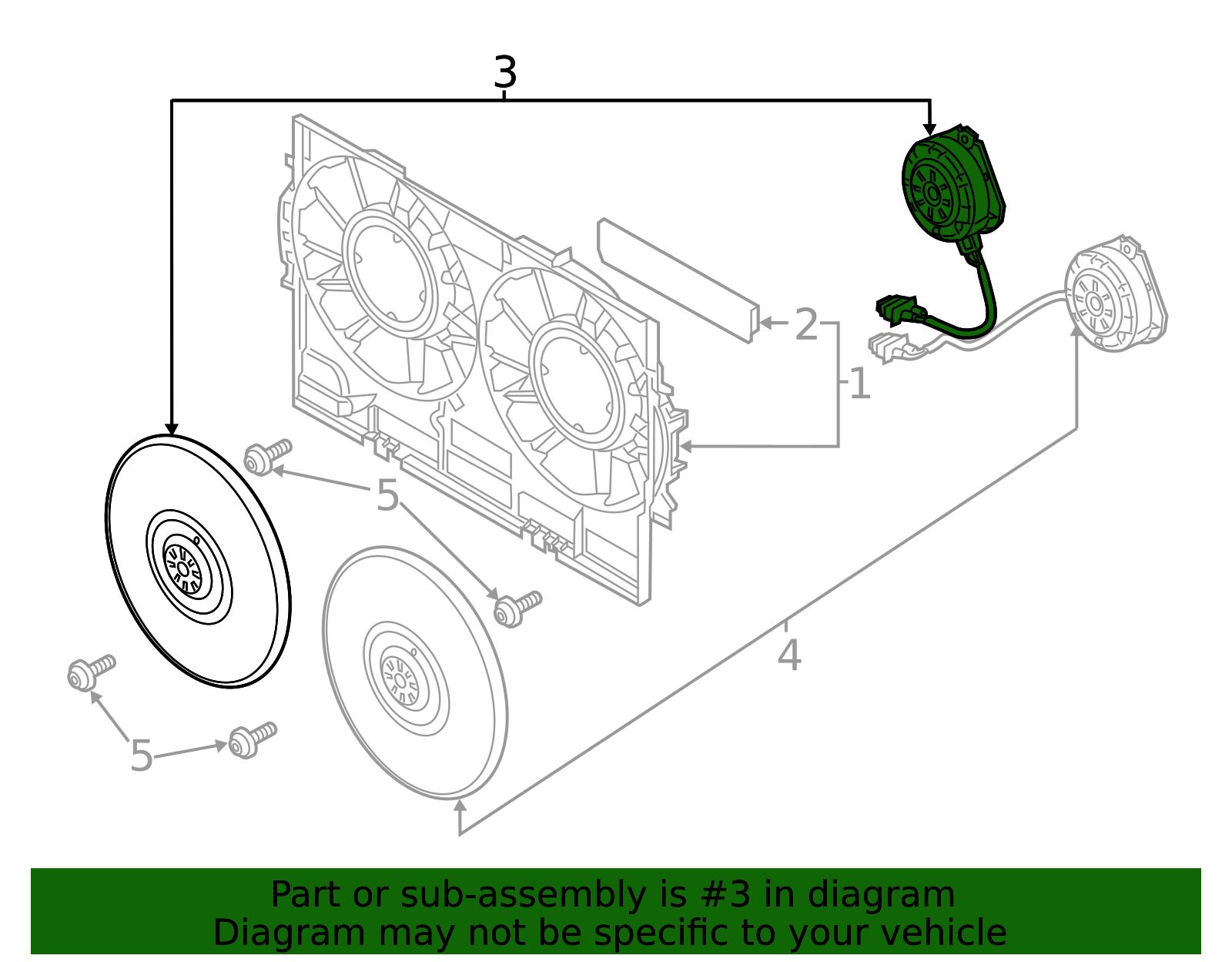 4H0-959-455-AE - Genuine Audi Fan & Motor 4H0959455AE OEM Audi OEM Parts