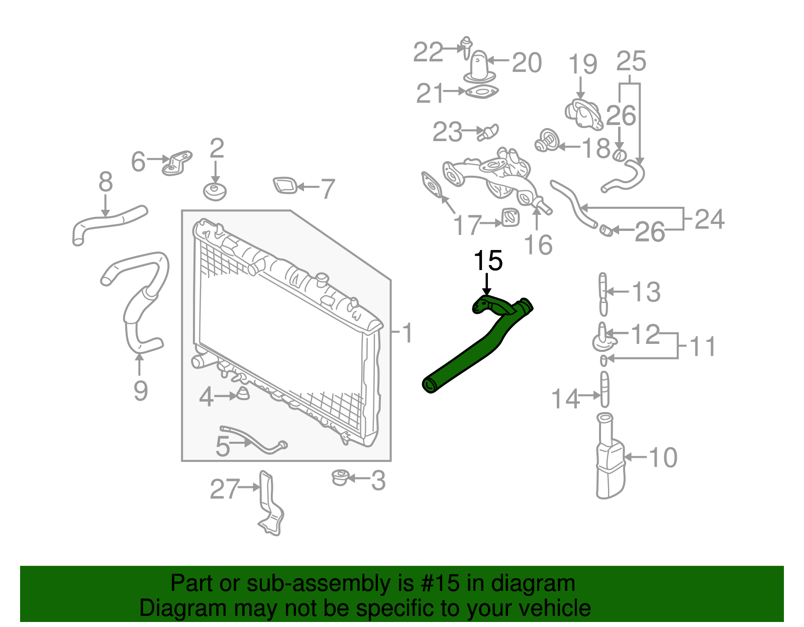 1999-2009 Hyundai Water Pipe 25460-37101 | OEM Parts Quick
