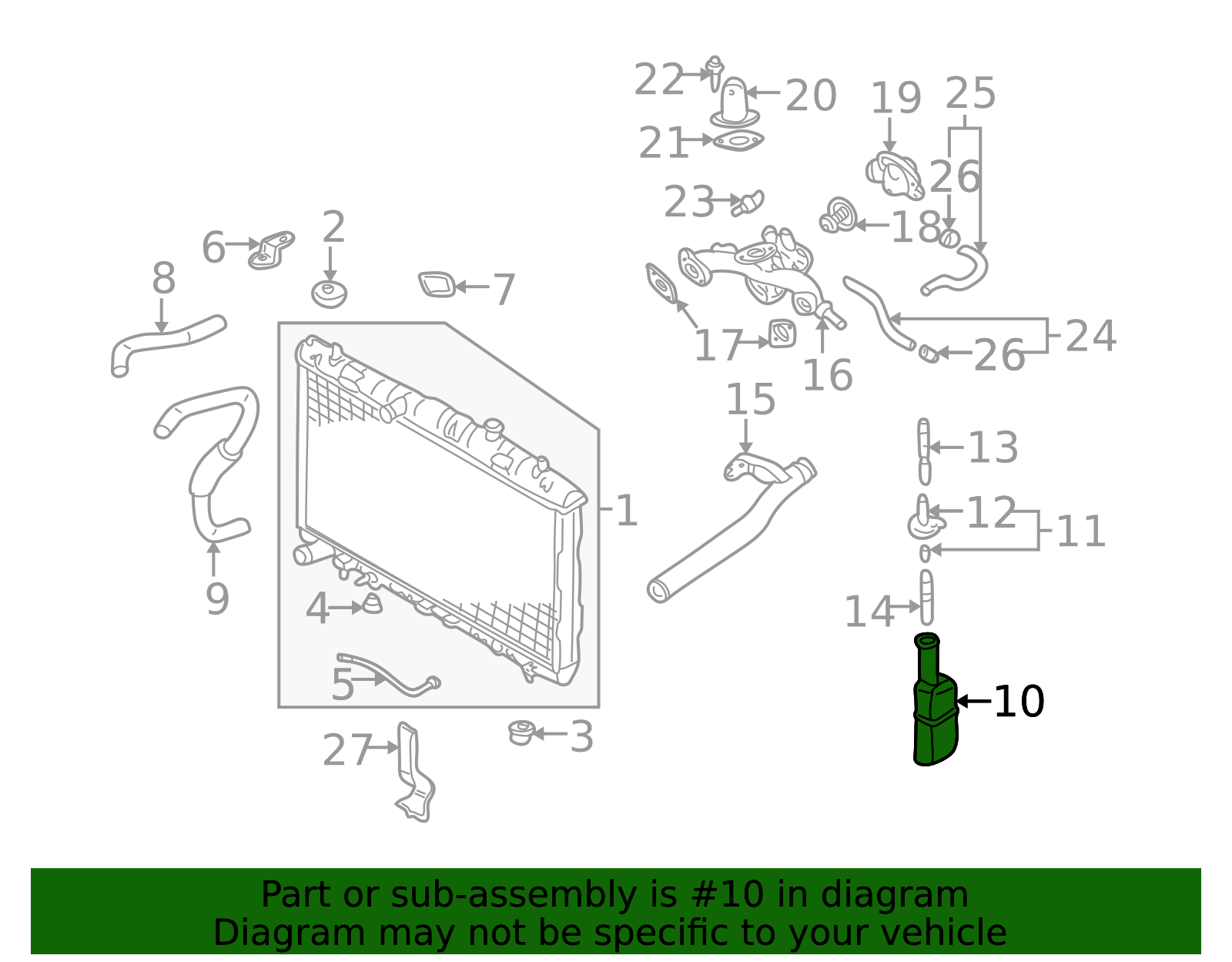 Genuine OEM Reservoir Assembly Part# 25431-2C100 Fits Parts Hyundai