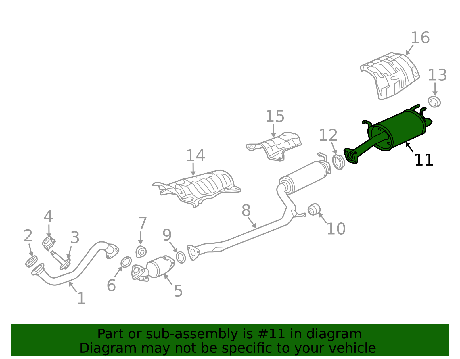18307-TV9-A02 - Acura Muffler & Pipe Retail Performance Auto Parts