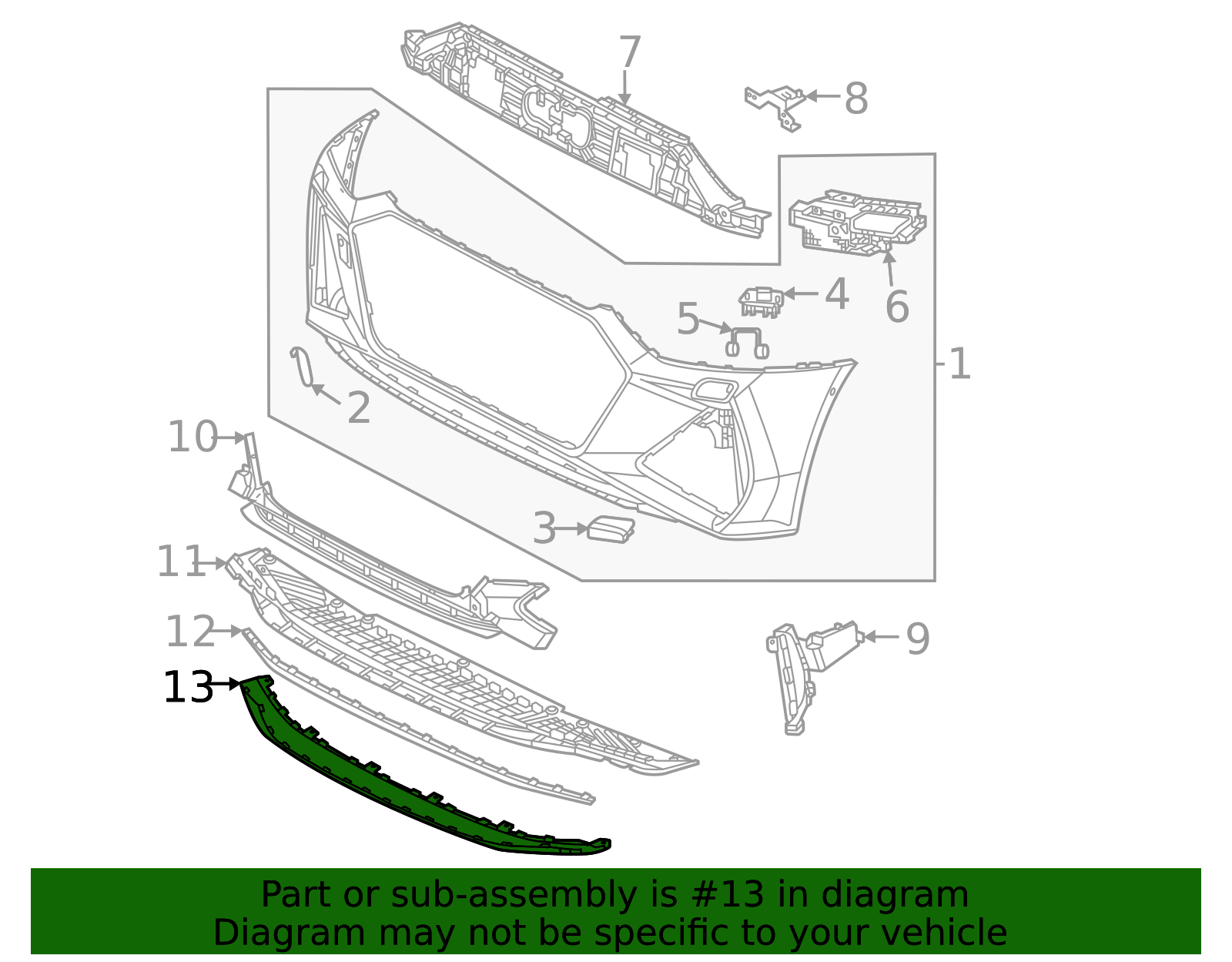 4K8-807-717-A-T94 - Spoiler 2021-2025 Audi | Audi OEM Parts Guy
