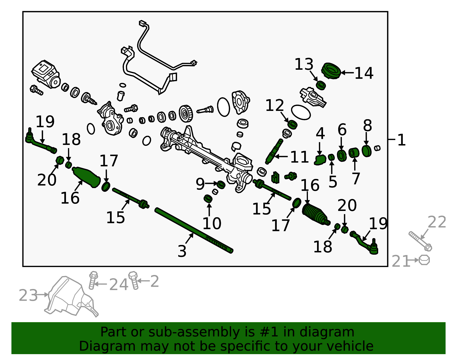 57700-D5000 - Steering Gear 2016-2018 Kia Optima | Kia.Parts Store
