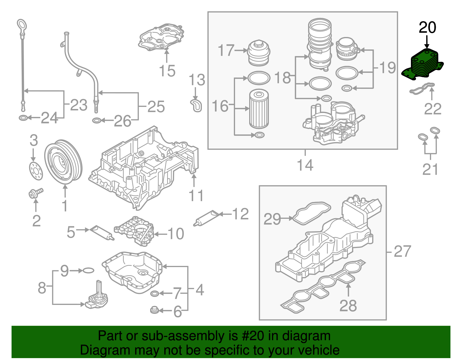 2009-2012 Volkswagen Touareg Oil Cooler 059-117-021-K | VW Direct Auto Parts