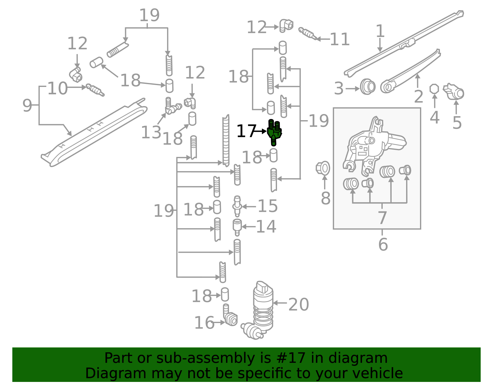 5TA-955-873 - High-Quality Windshield Washer Hose Adapter for 2018-2025 ...