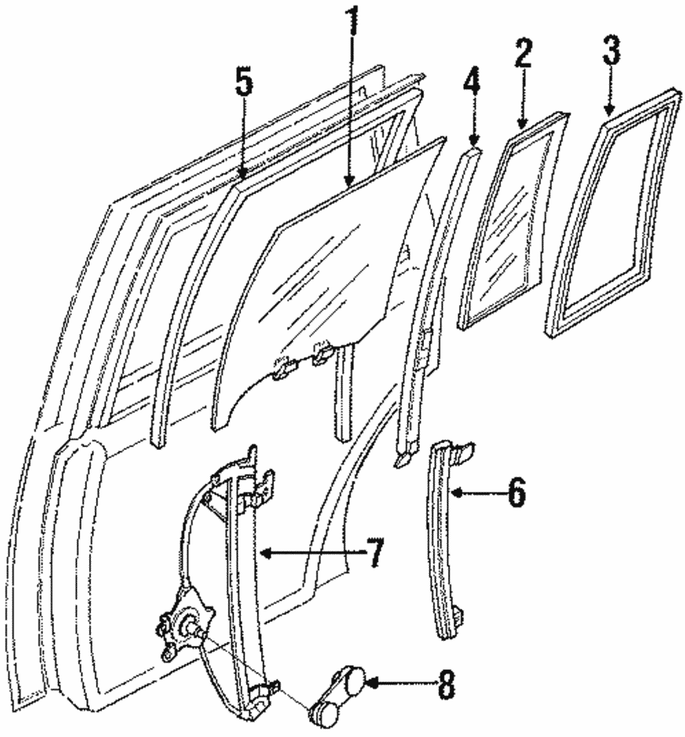 1990 Nissan Axxess Weatherstrip 82272-30R01 | TascaParts.com