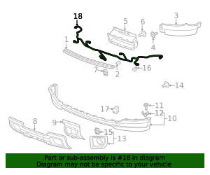 2015-2019 GMC Front Object Alarm Sensor Wiring Harness 23261394 GM ...