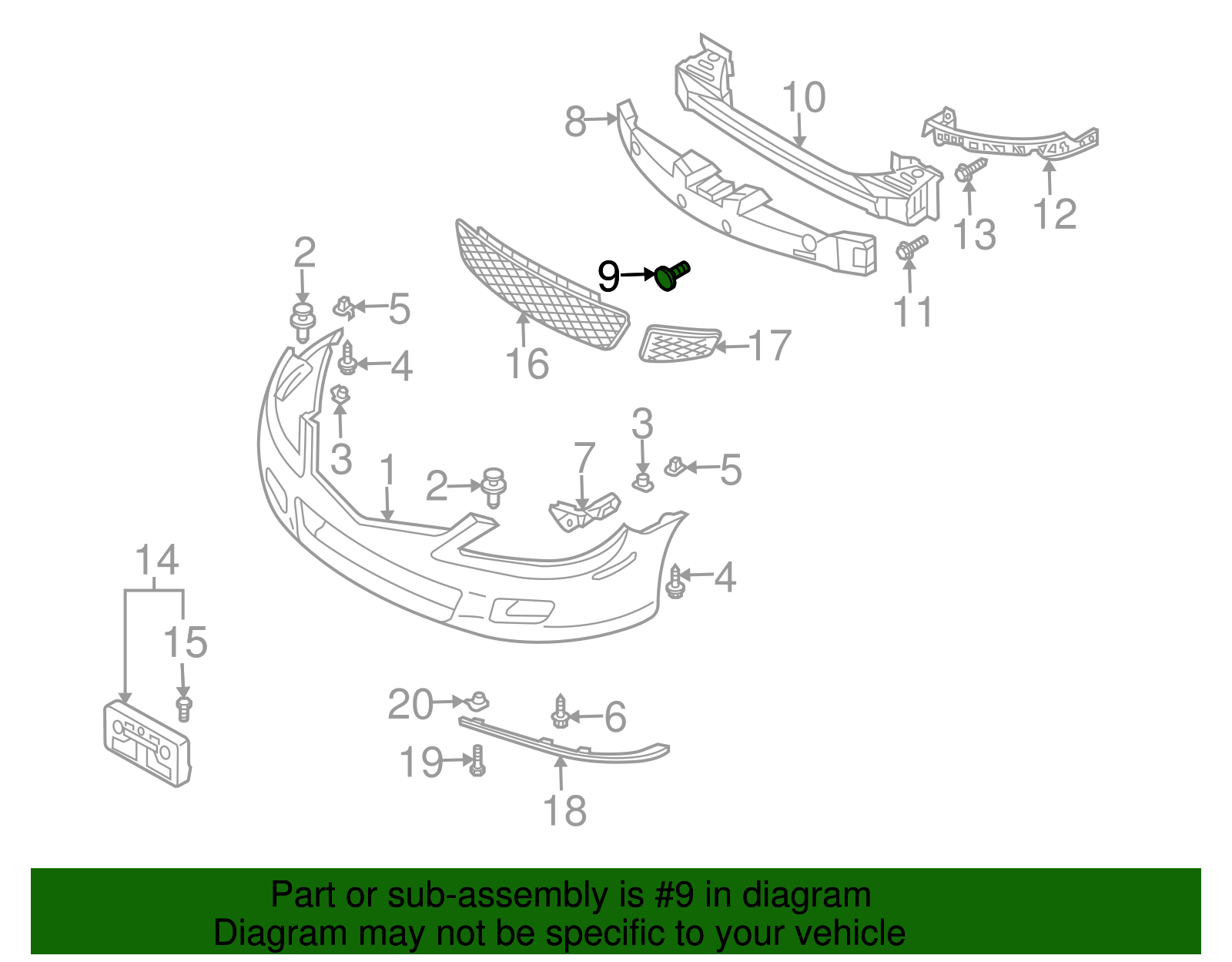 1999-2013 Mazda Absorber Fastener G045-68-865-00 | OEM Parts Online