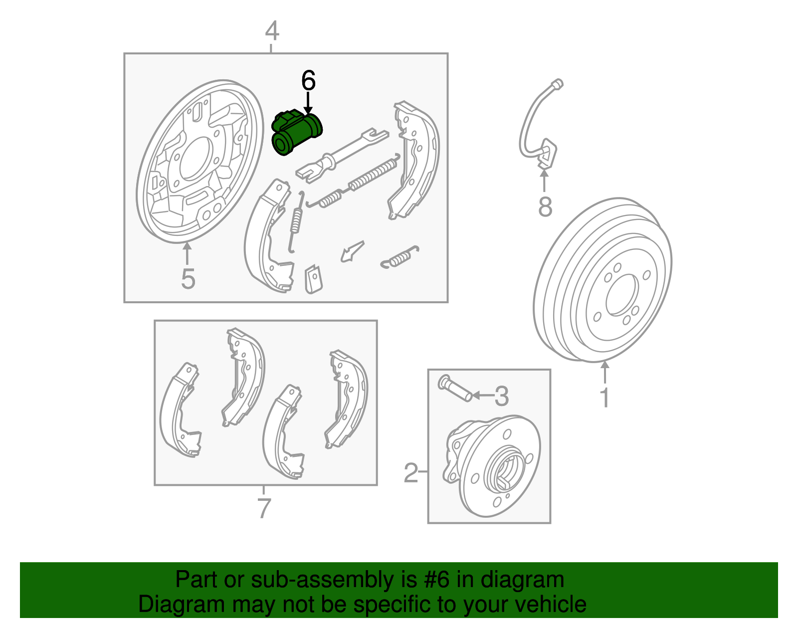 58330-1G000 - Wheel Cylinder 2006-2011 Kia | Kia.Parts Store