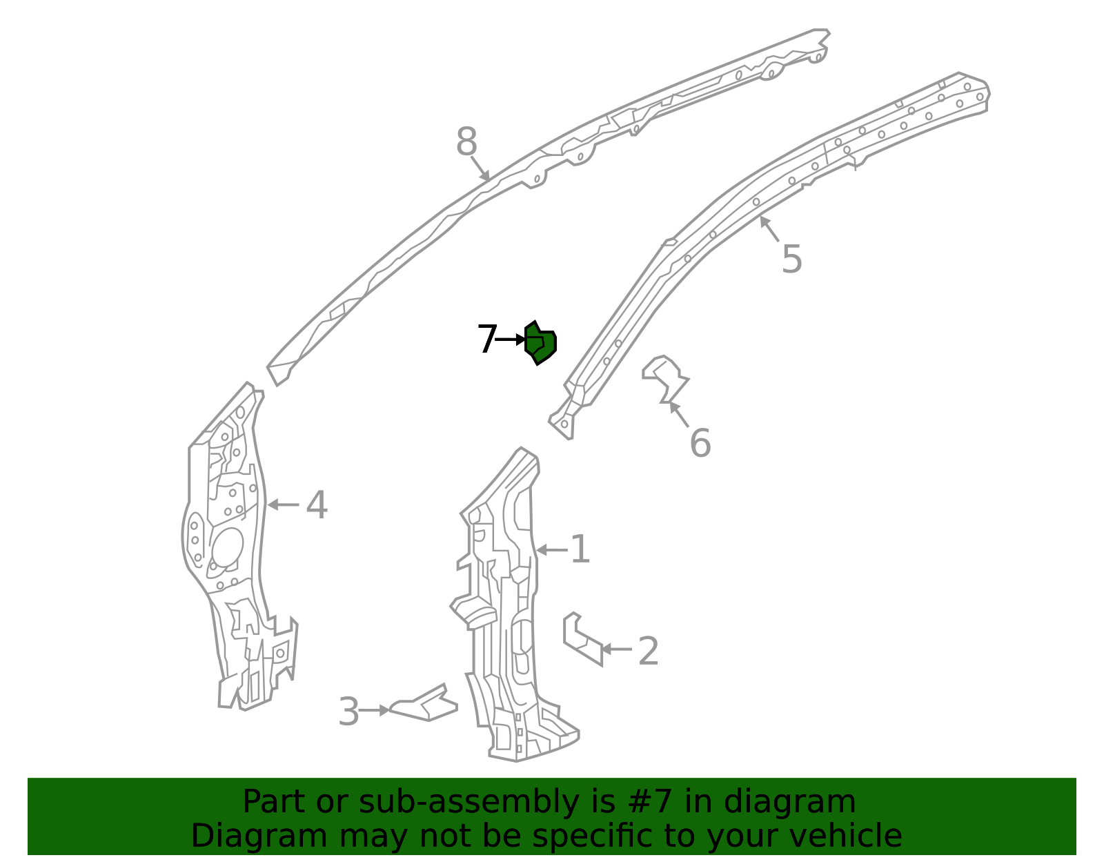 63125-TLA-A01 - Windshield Pillar Reinforced Baffle 2017-2022 Honda CR ...